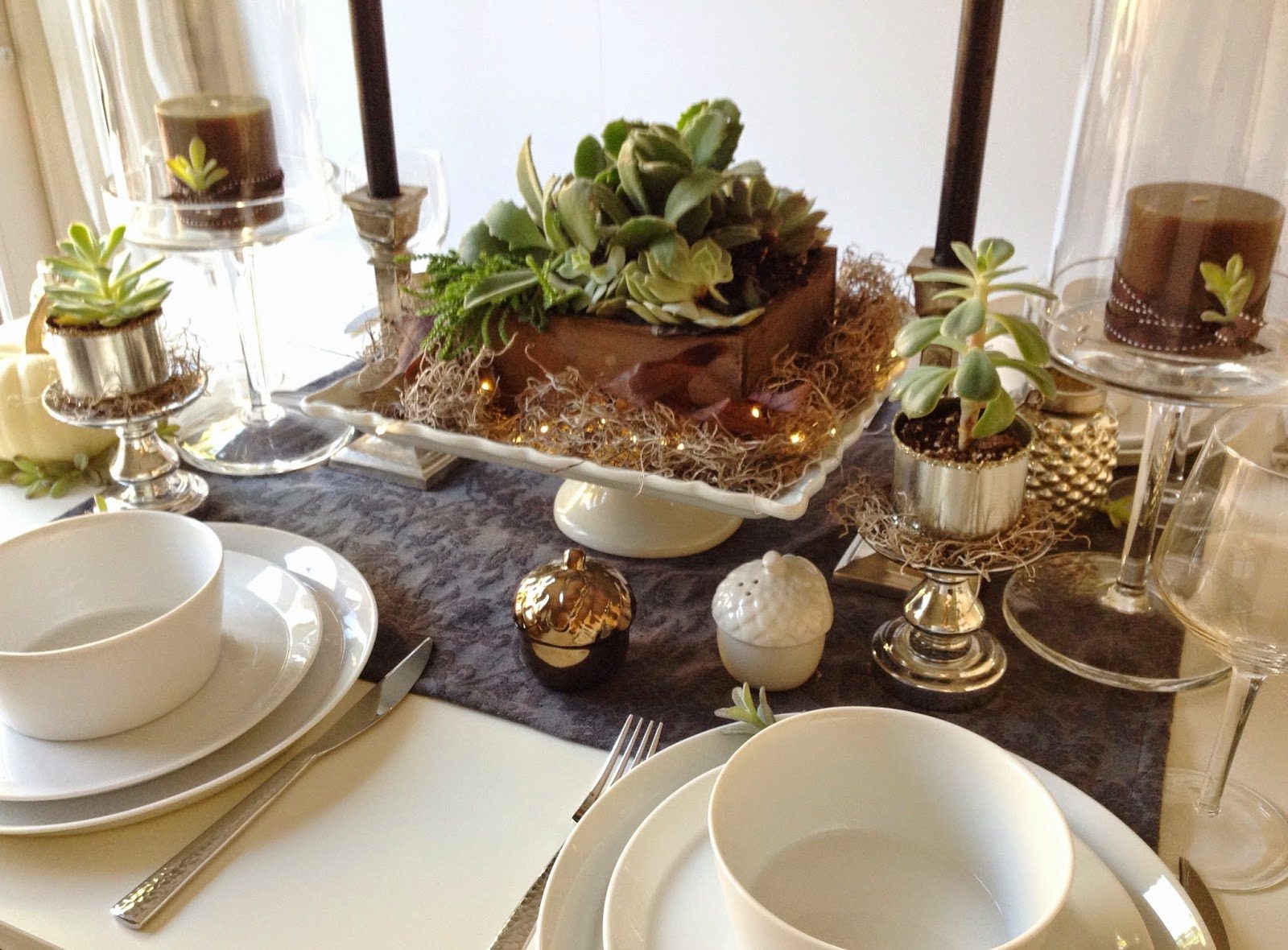 Beautiful Succulent Table Decor - Happy Happy Nester