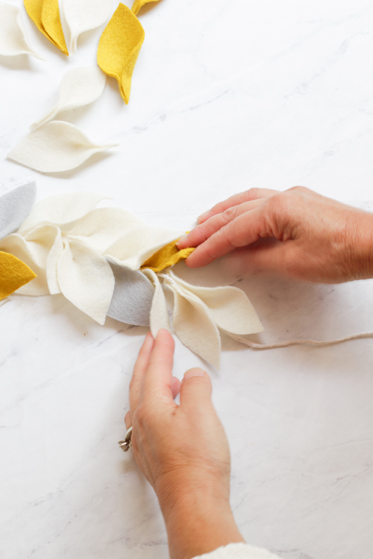 Felt Leaf Garland DIY (Any Holiday) - Happy Happy Nester