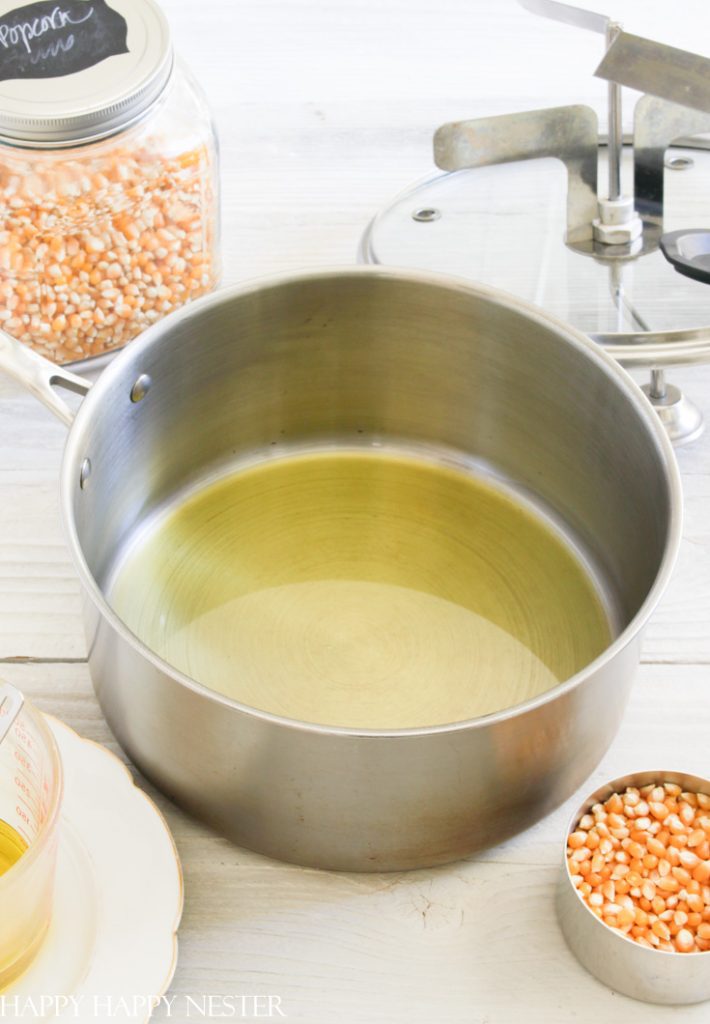 Easy Stovetop Olive Oil Popcorn Recipe - Happy Happy Nester