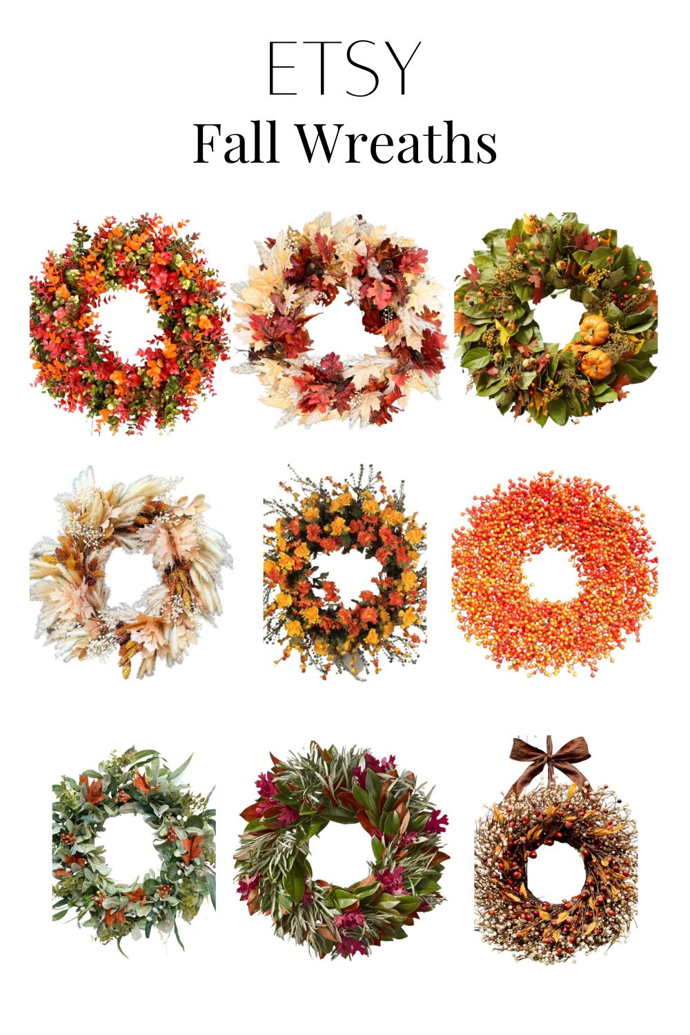 Etsy Fall Wreaths - Happy Happy Nester