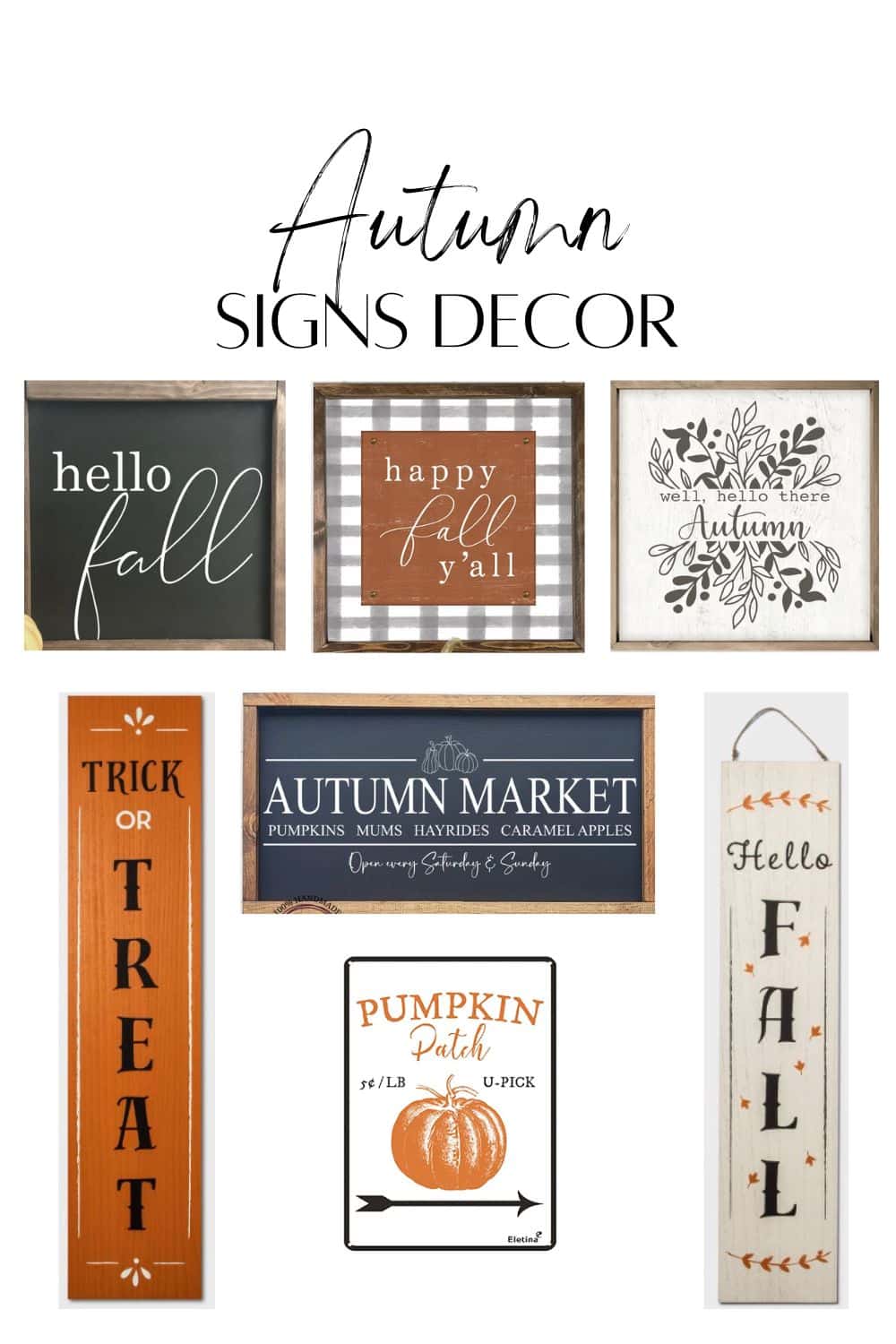 Autumn Signs Decor - Happy Happy Nester