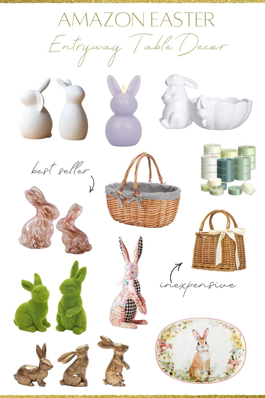 Amazon Easter Entryway Table Decor - Happy Happy Nester