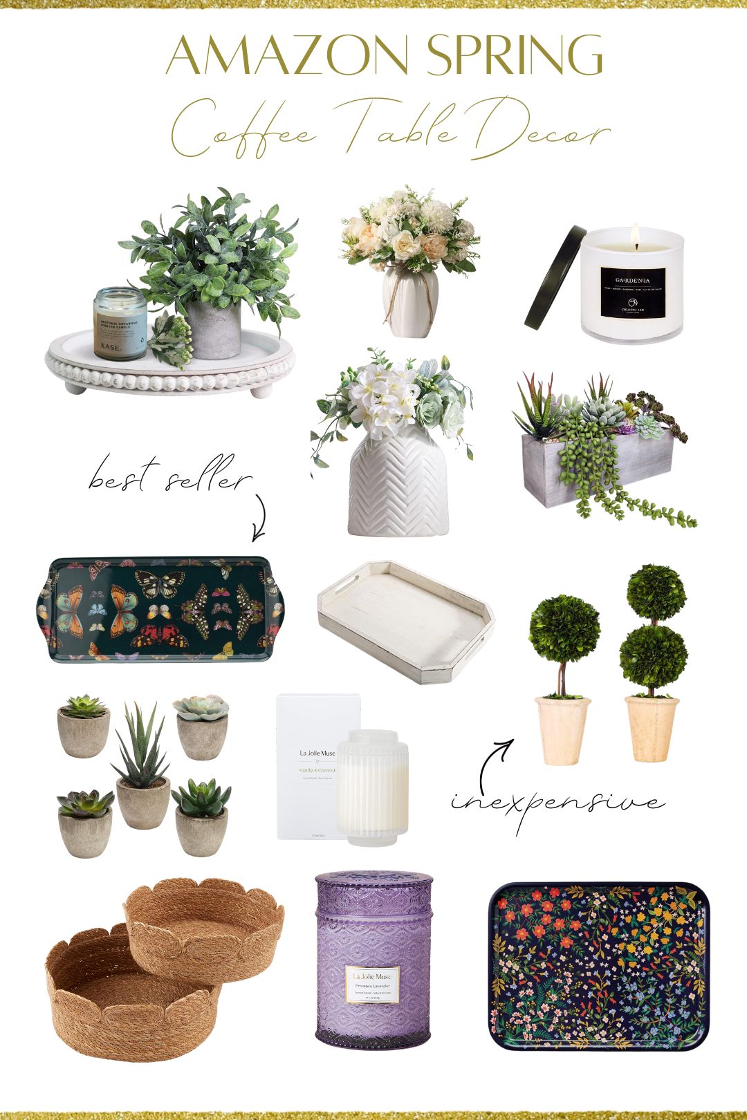 Amazon Spring Coffee Table Decor - Happy Happy Nester