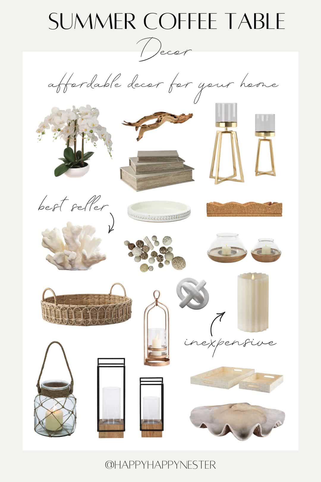 Summer Coffee Table Decor - Happy Happy Nester