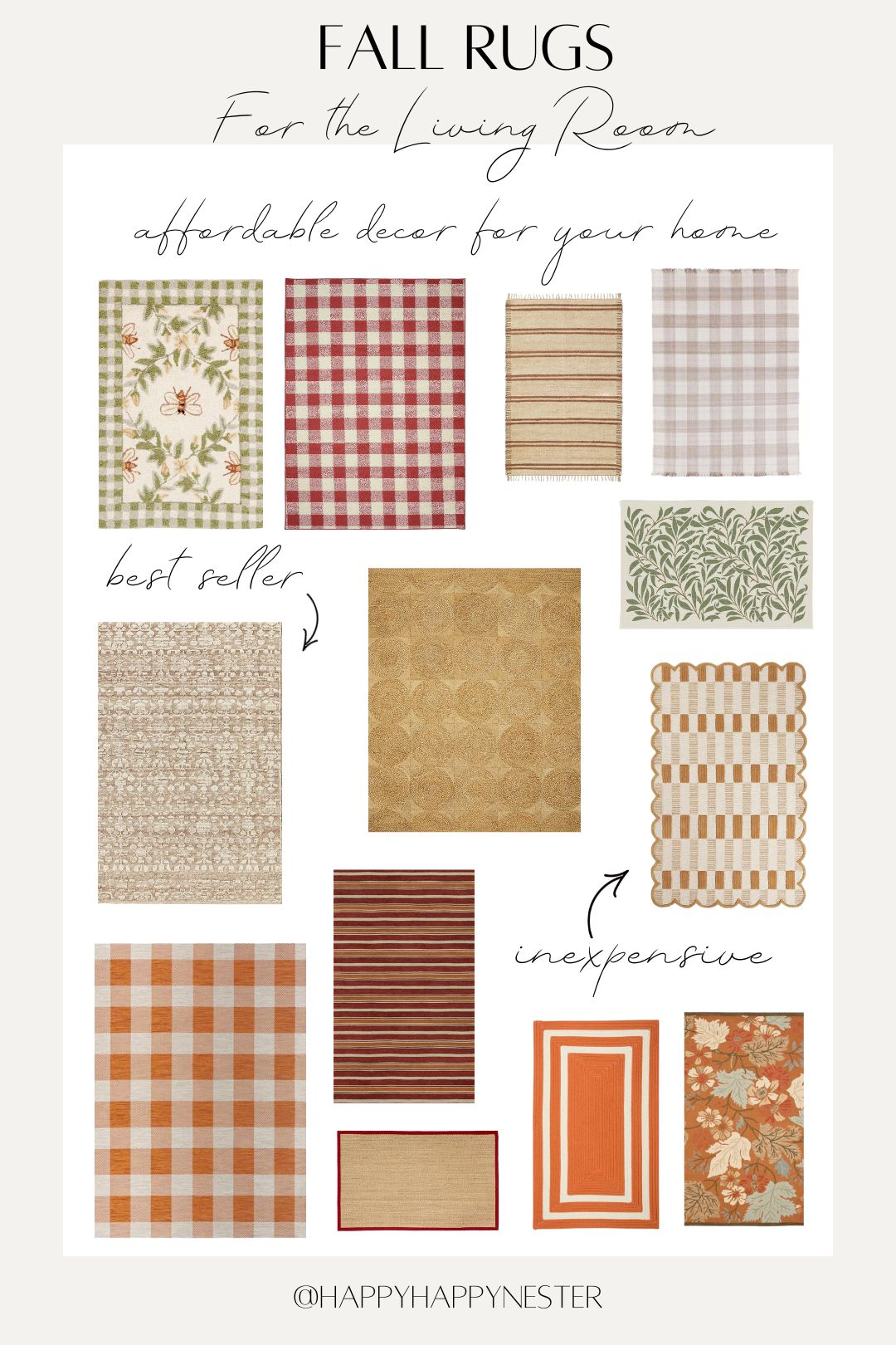 Fall Rugs For The Living Room - Happy Happy Nester