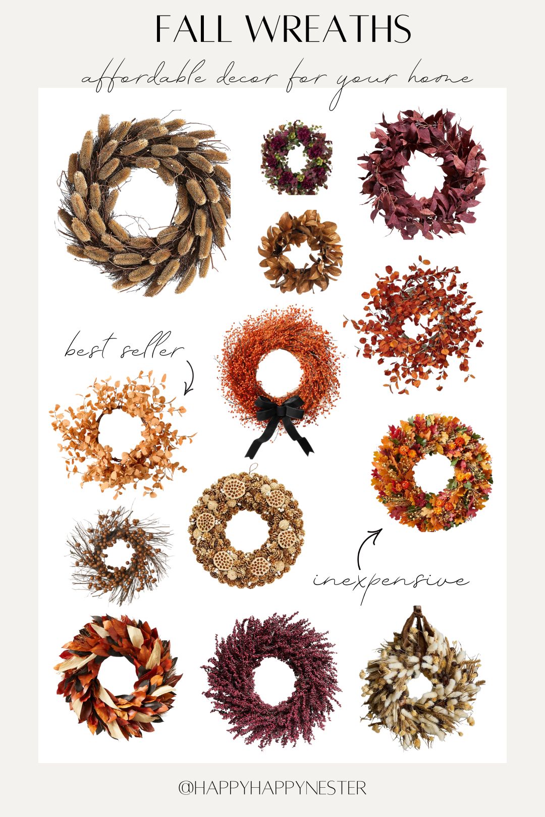 Fall Wreaths - Happy Happy Nester