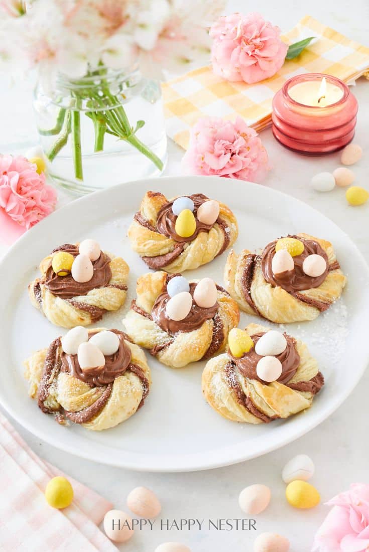 Easy Easter Dessert (Puff Pastry Nest) - Happy Happy Nester