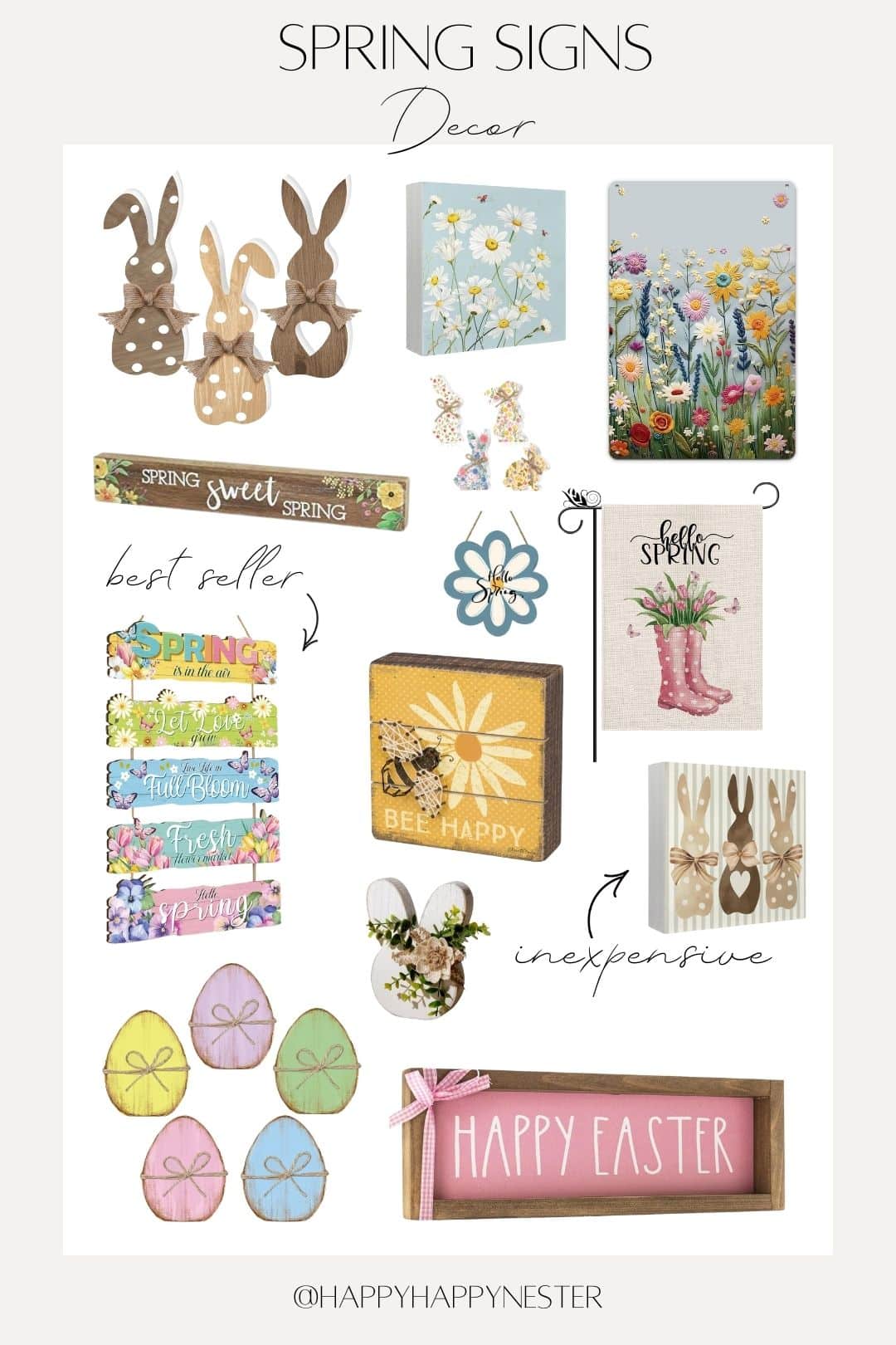 Spring Signs Decor - Happy Happy Nester