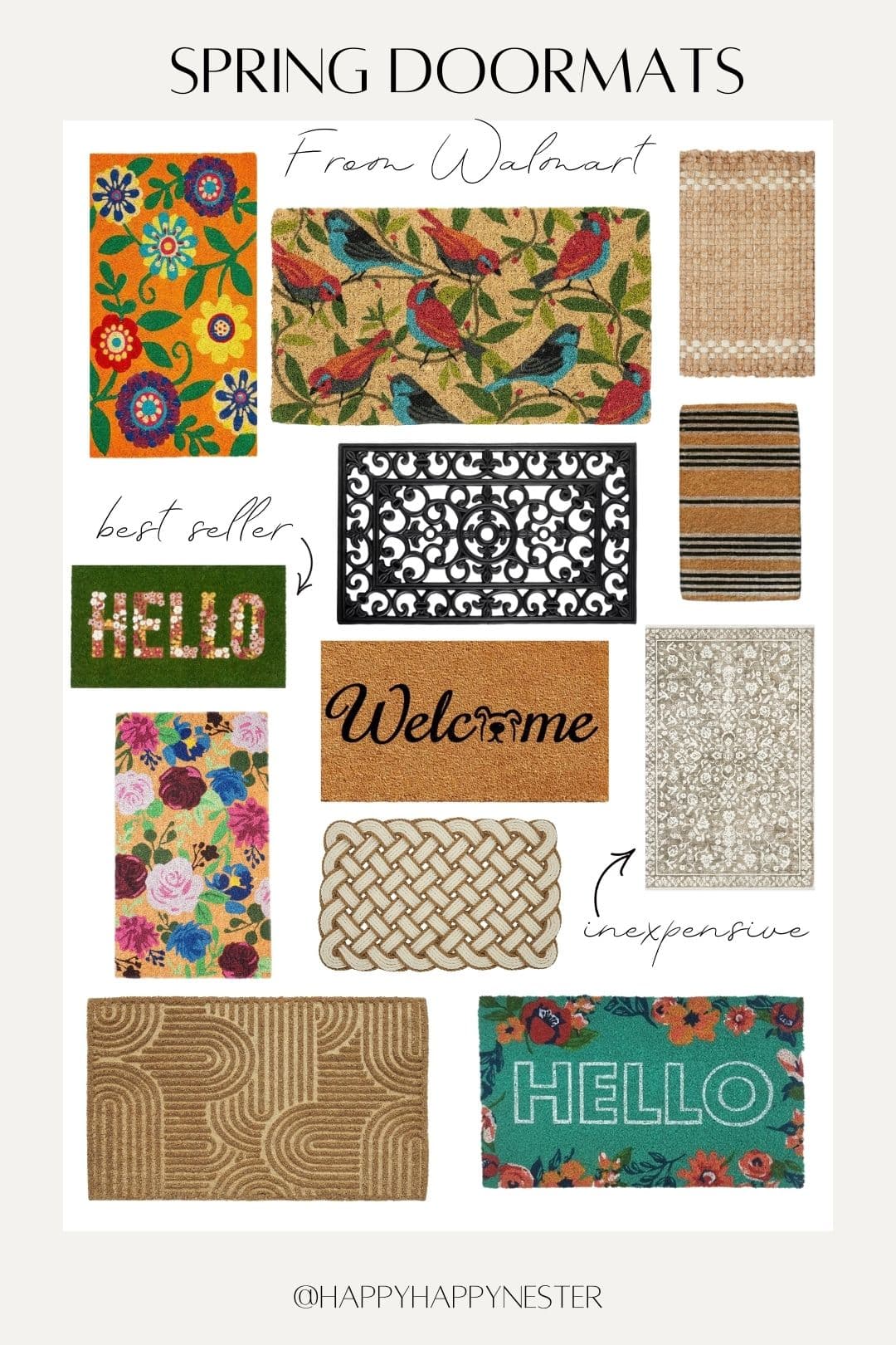 Spring Doormats from Walmart - Happy Happy Nester
